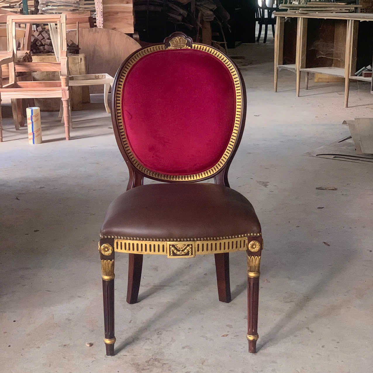 GHẾ ĂN CỔ ĐIỂN LOUIS 16 KING CHAIR CẨN TRAI